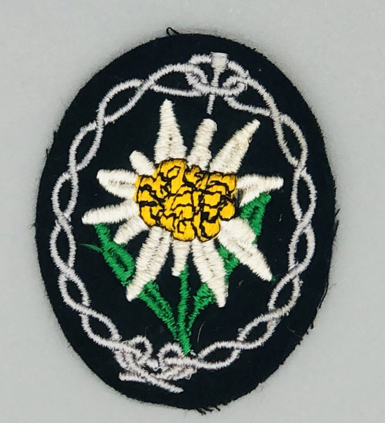 EDELWEISS SLEEVE INSIGNIA MOUNTAIN TROOPS I WW2 MILITARIA