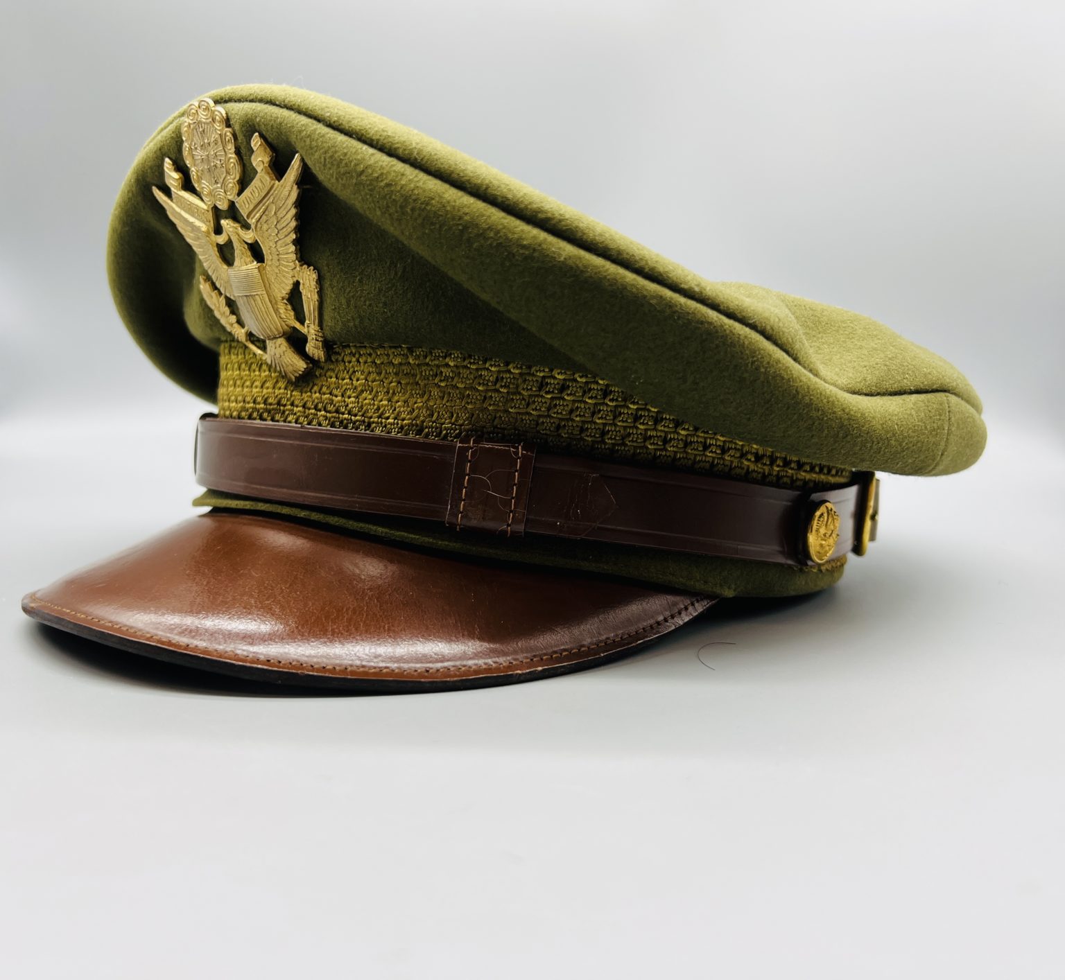USAAF WW2 Officer's Crusher Visor Cap I WW2 Militaria Collectables