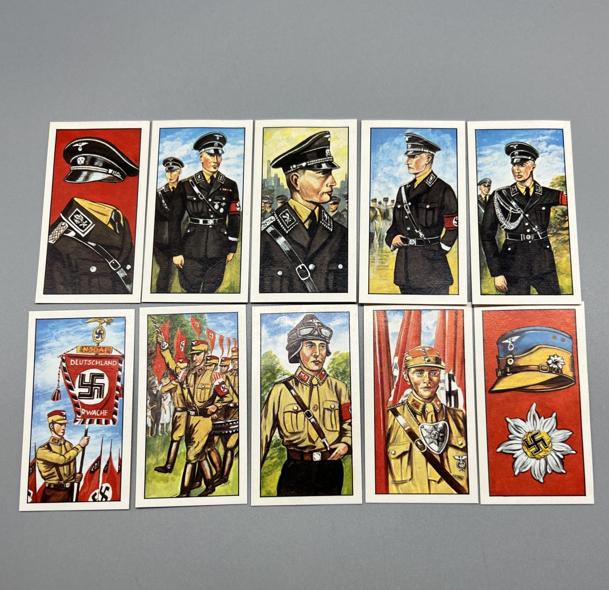 German SA/SS/HJ 1933 Uniforms Cigarette Cards I WW2 Militaria