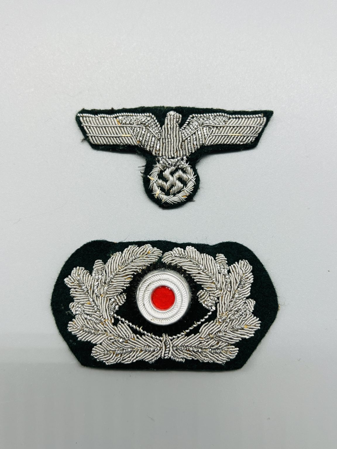 Heer Officer's Bullion Visor Cap Cockade & Eagle I WW2 Militaria