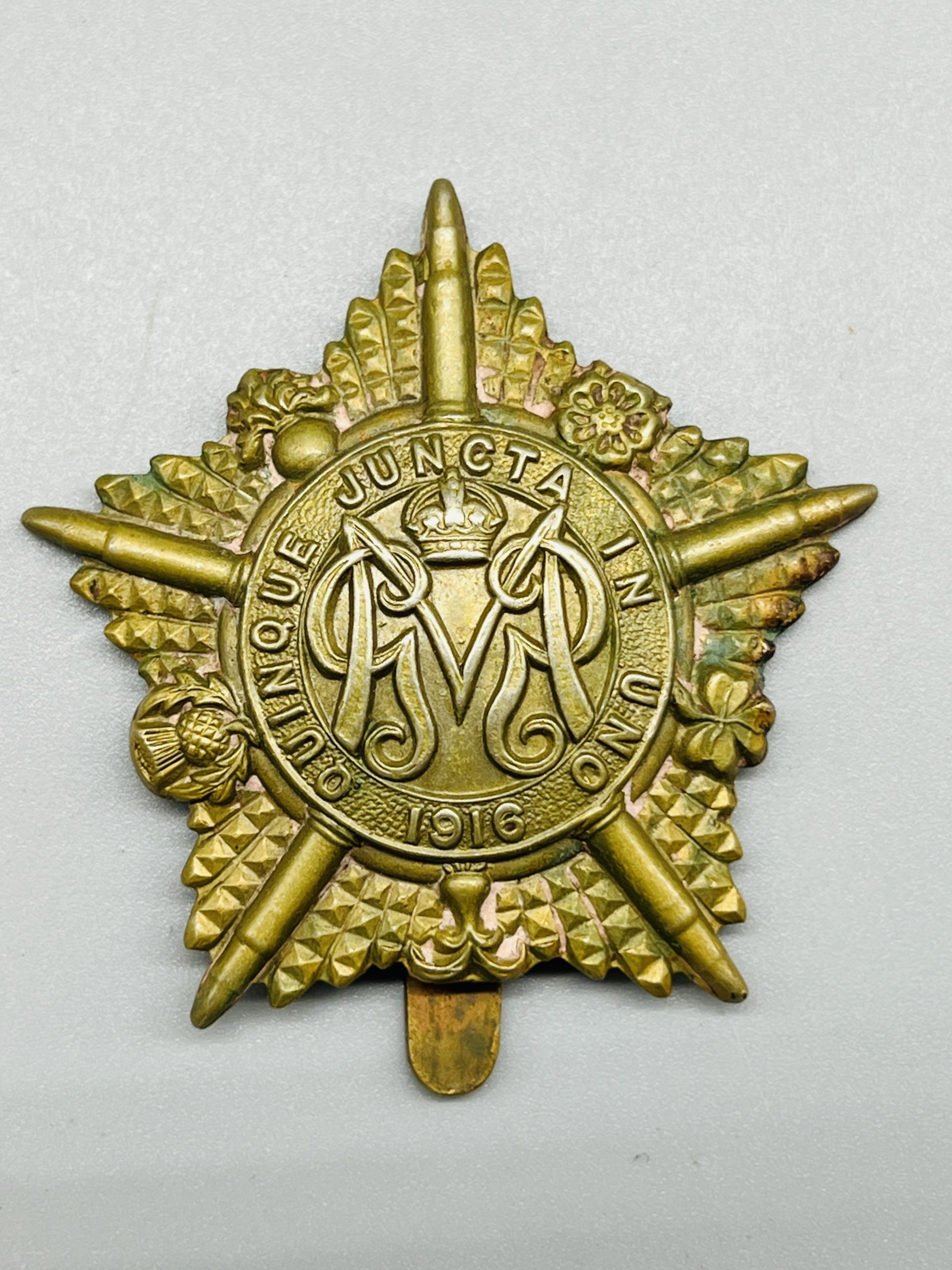 Guards Machine Gun Regiment Cap Badge I WW1 British Militaria