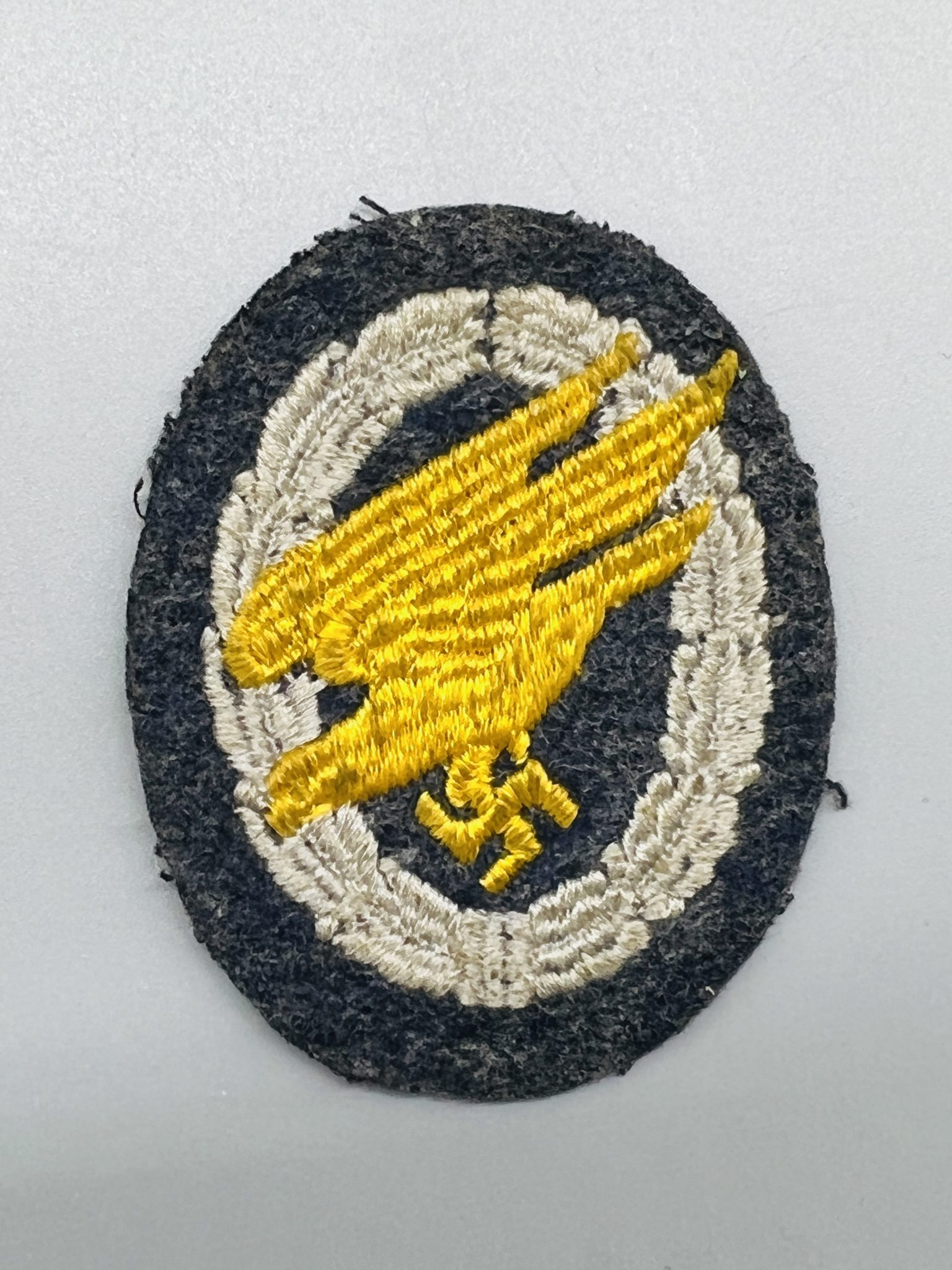 WW2 Luftwaffe Fallschirmjäger Cloth Badge I German Militaria