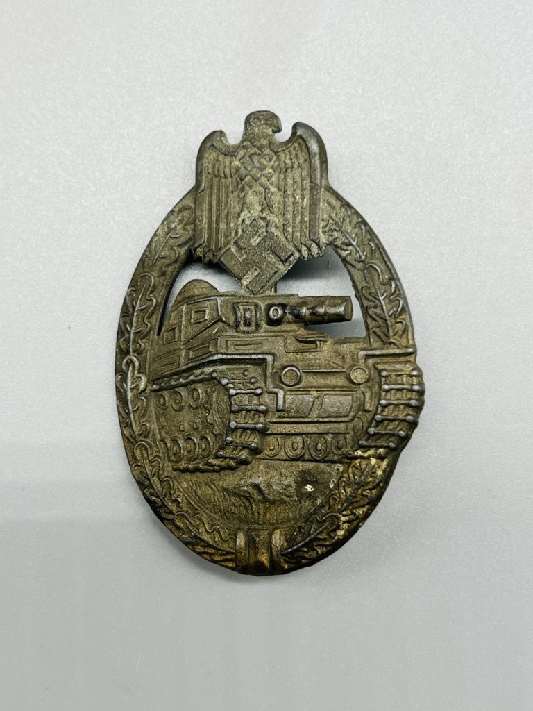 WW2 Panzer Assault Badge Bronze By E. Ferdinand Wiedmann