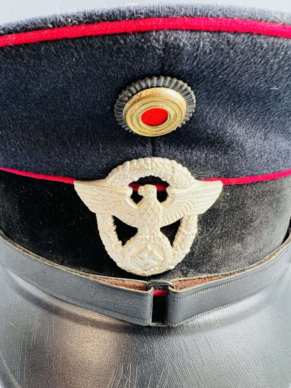 WW2 German Fire Protection Police NCOs Visor Cap I Militaria