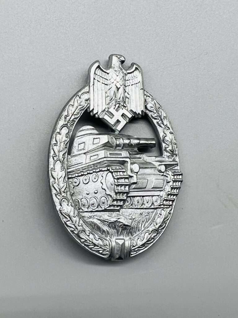 Panzer Assault Badge Silver by Hermann Aurich I WW2 Militaria