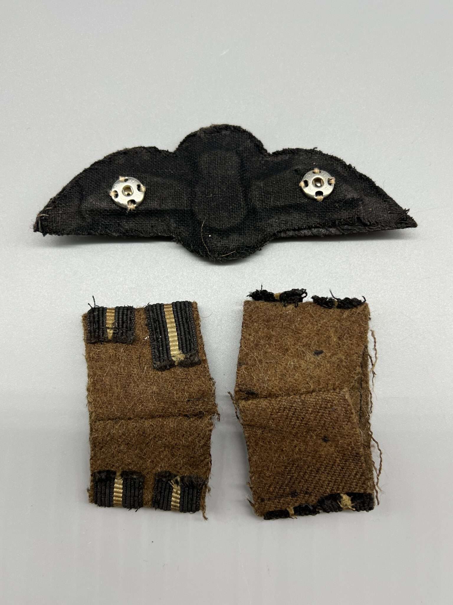 RAF Pilot Wings Queen Crown & Set Flight Lieutenant Rank Slides