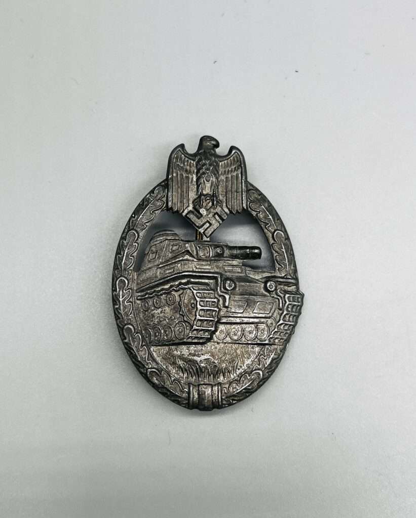 WW2 German Panzer Assault Badge Silver Hollow Back