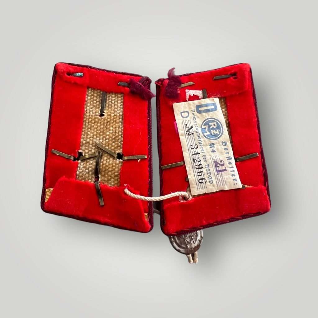 NSDAP Collar Tabs For Obereinsatzleiter With RZM Tag