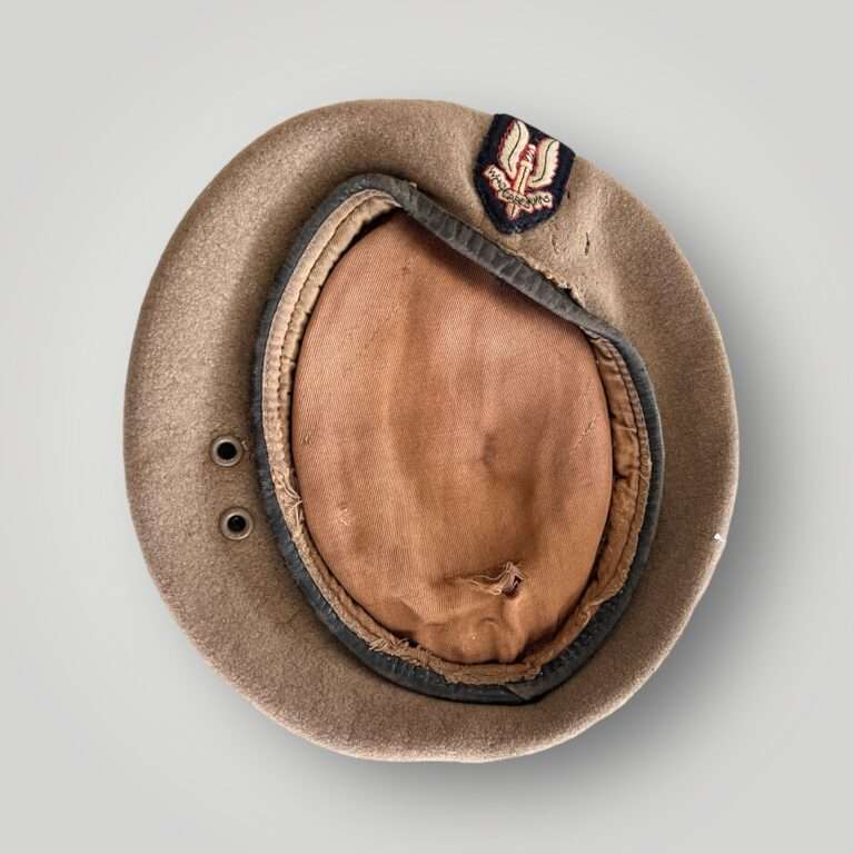 British SAS (Special Air Service) Beret And Badge Circa 1950s-60s