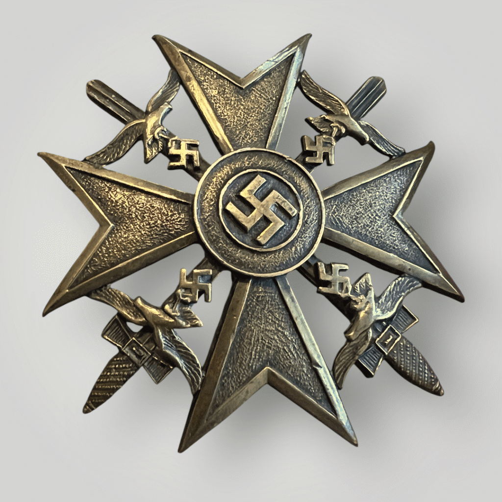 German Spanish Cross With Swords Bronze By Petz & Lorenz