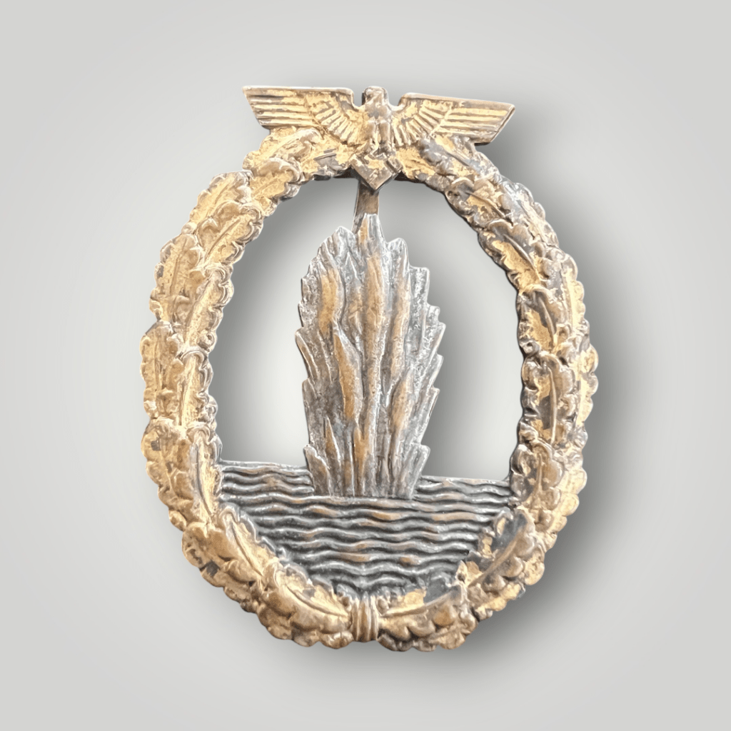 German WW2 Kriegsmarine Minesweepers War Badge By Juncker